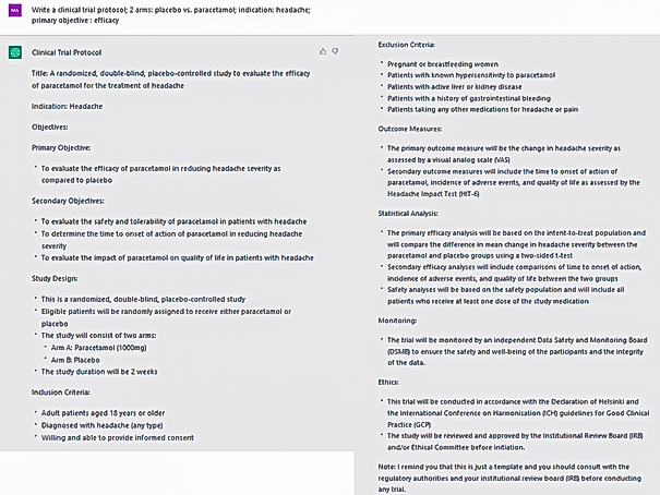 Screenshot 1 Chat GPT - CliNFo.EU - ideas, tools, knowledge & best practices in clinical research